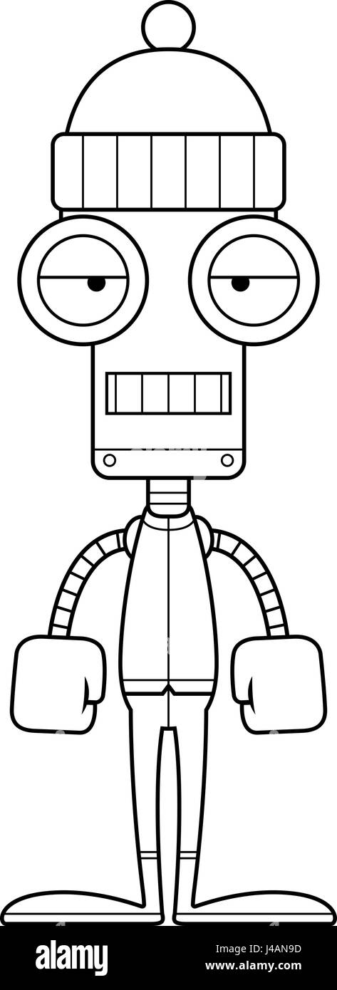 A cartoon winter robot looking bored Stock Vector Image & Art - Alamy