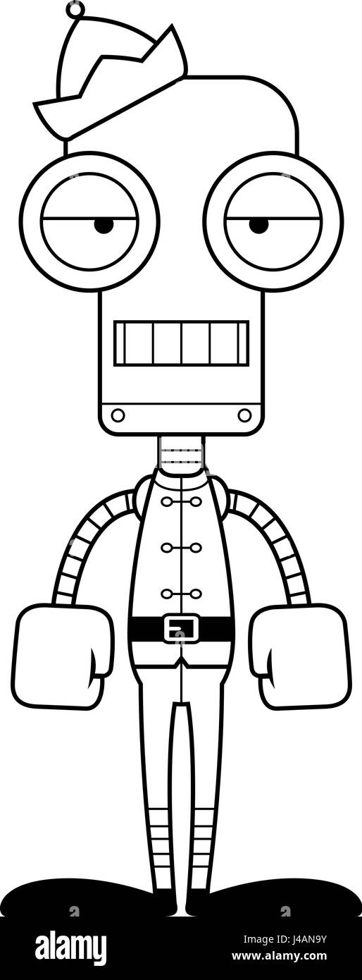 A cartoon Xmas elf robot looking bored Stock Vector Image & Art - Alamy