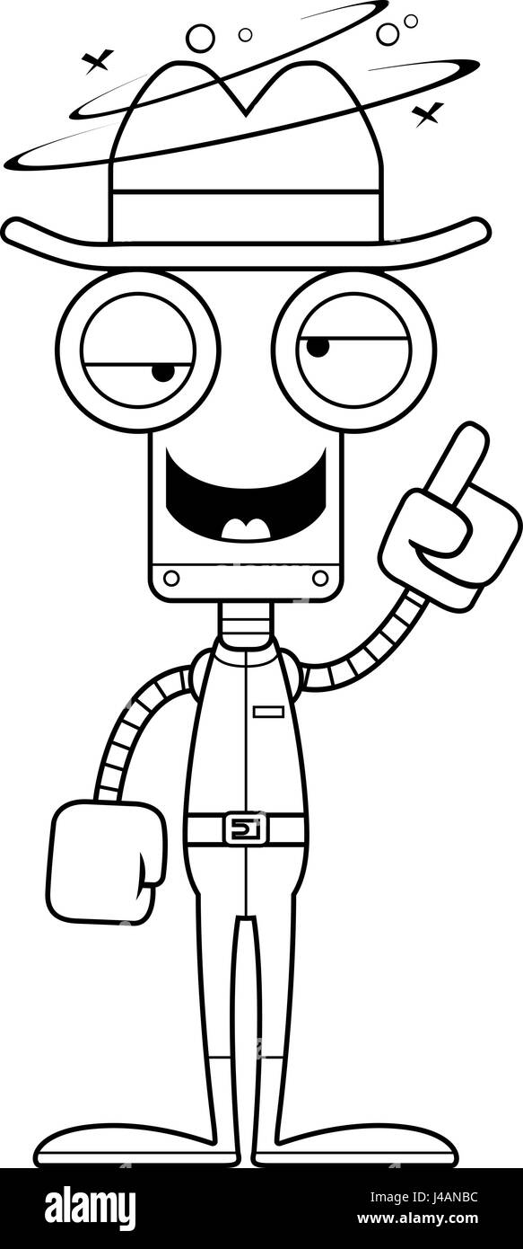 A cartoon cowboy robot looking drunk Stock Vector Image & Art - Alamy