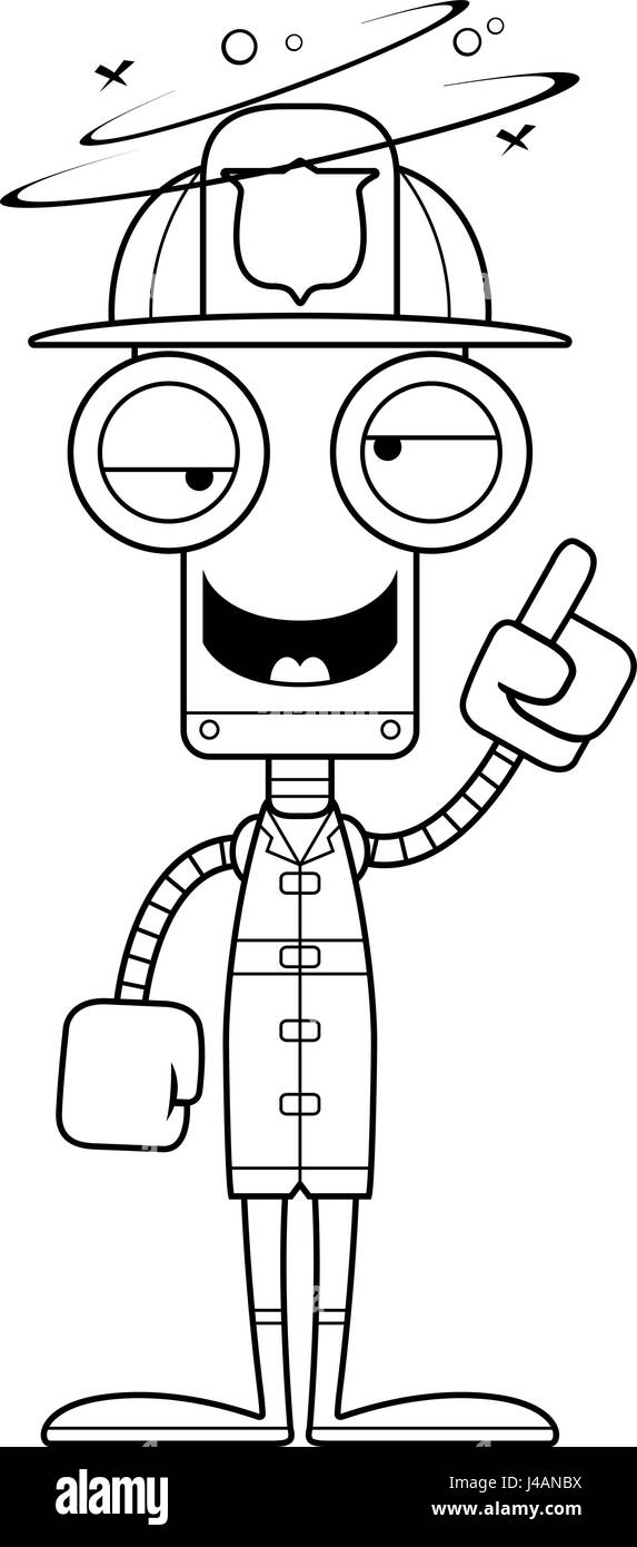 A cartoon firefighter robot looking drunk Stock Vector Image & Art - Alamy
