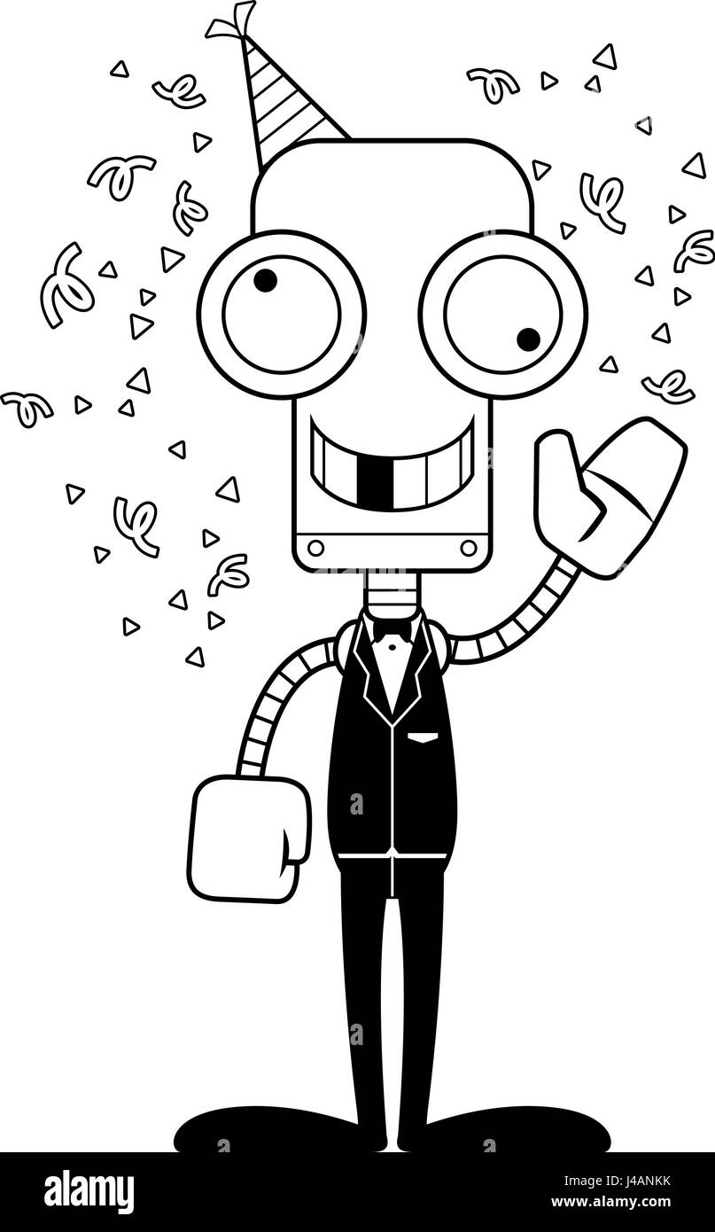 A cartoon party robot looking silly Stock Vector Image & Art - Alamy
