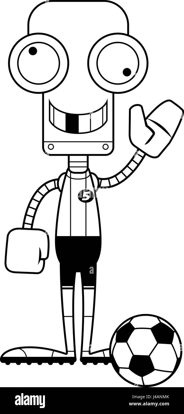 A cartoon soccer player robot looking silly Stock Vector Image & Art ...
