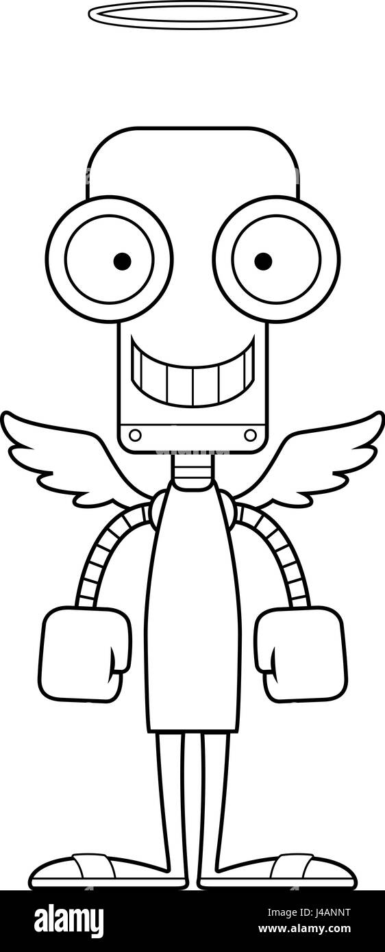 A cartoon angel robot smiling Stock Vector Image & Art - Alamy