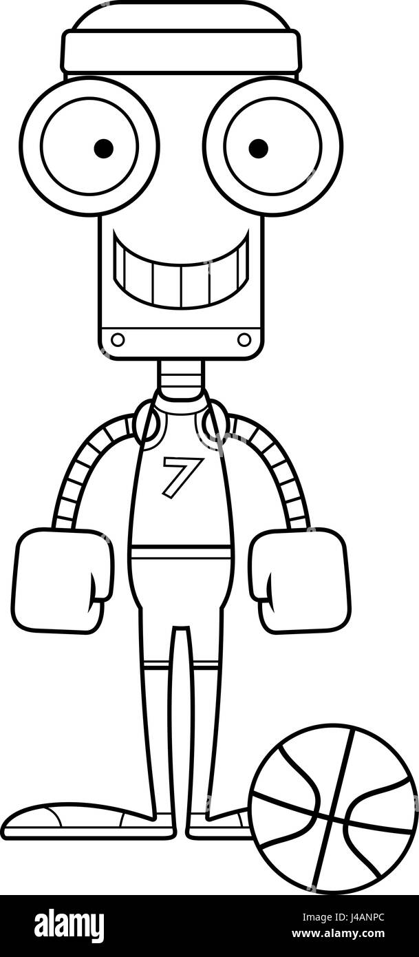 A cartoon basketball player robot smiling Stock Vector Image & Art - Alamy
