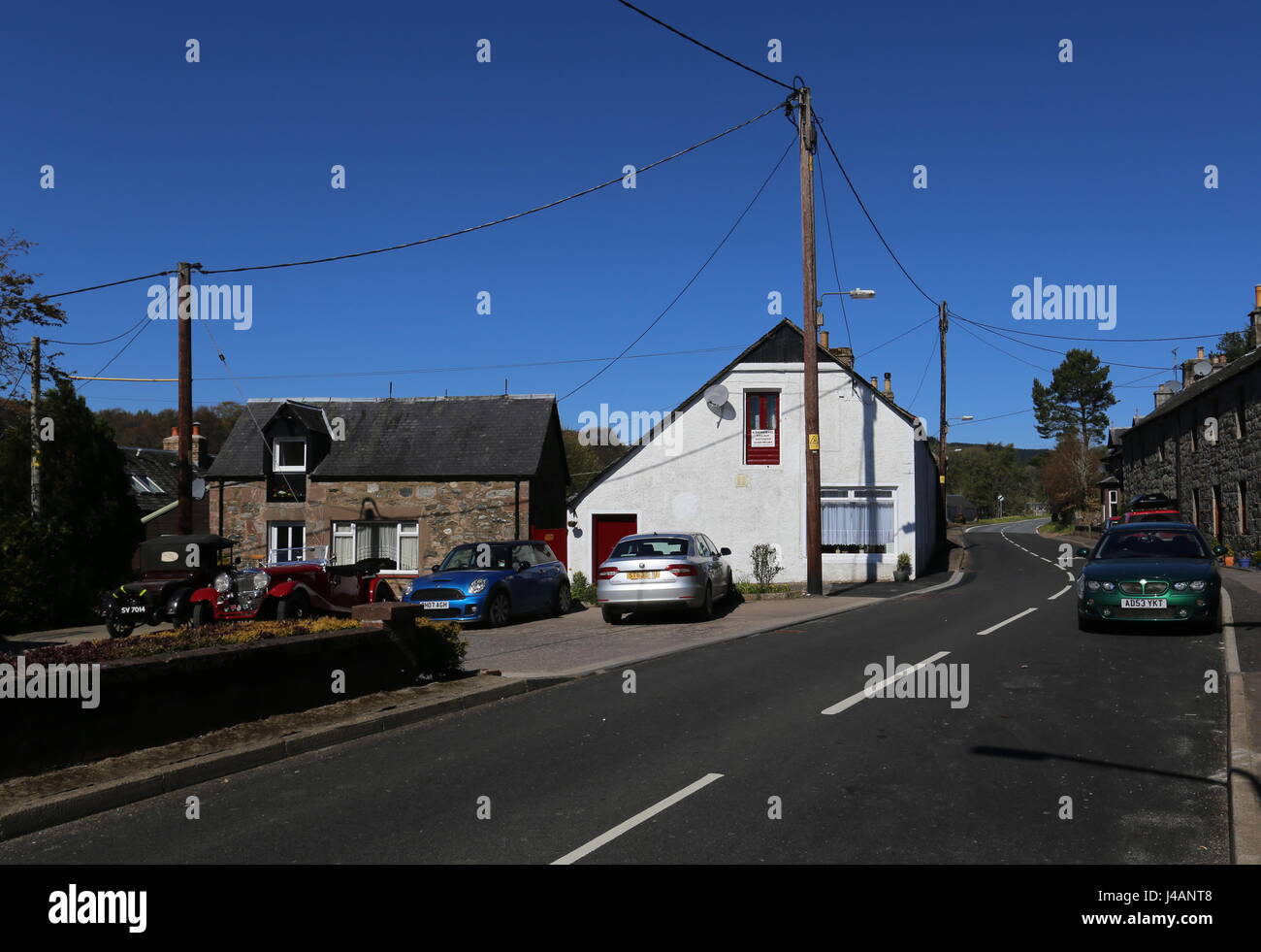 Kirkmichael street scene Scotland May 2017 Stock Photo - Alamy