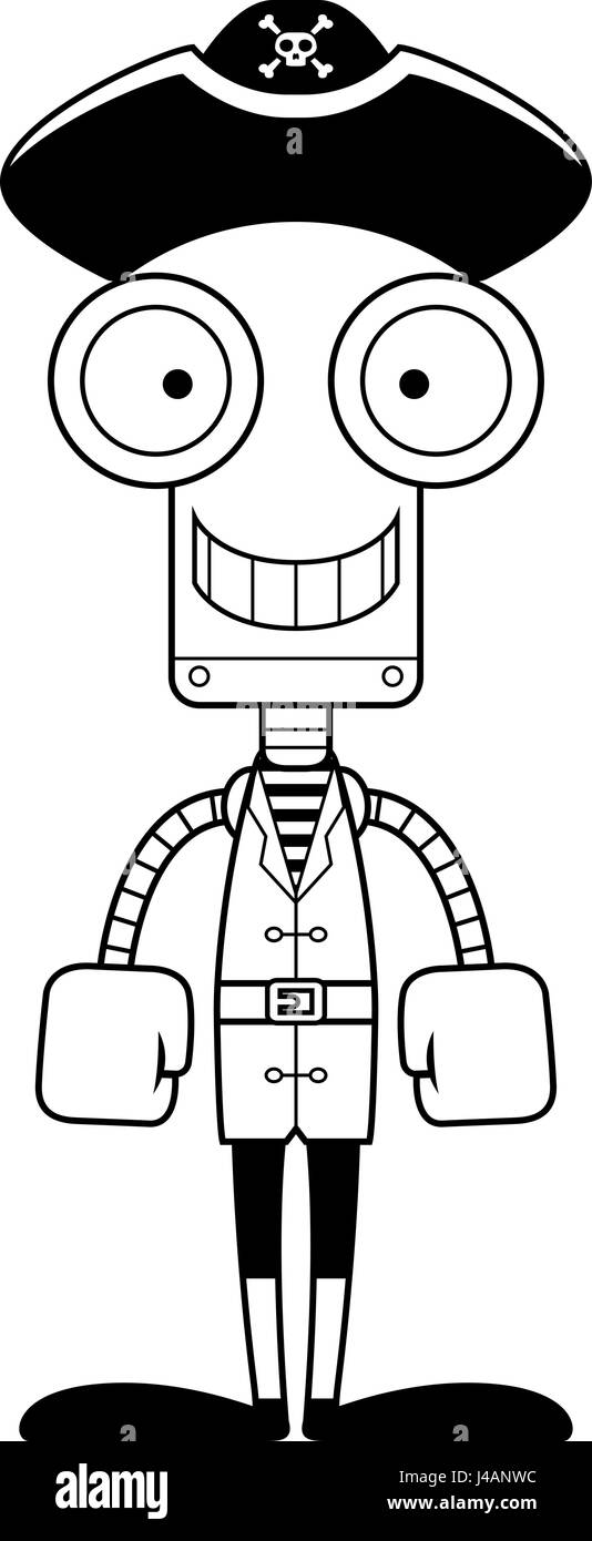 A cartoon pirate robot smiling Stock Vector Image & Art - Alamy