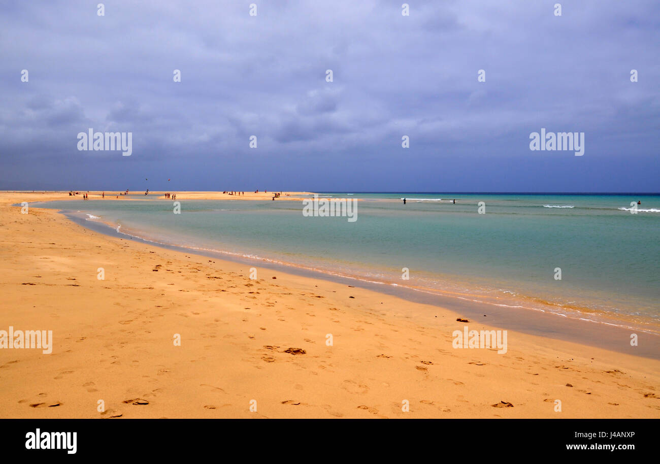 Sotavento beach view on Fuerteventura Canary island in Spain - the ...