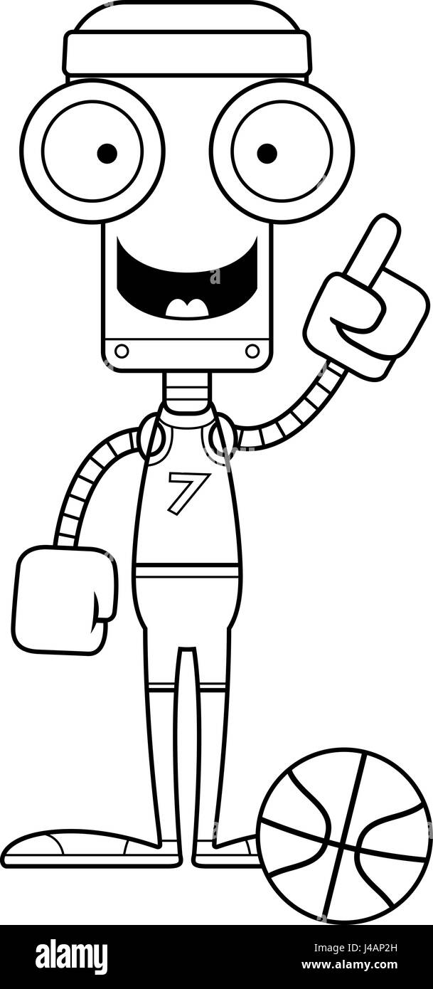 A cartoon basketball player robot with an idea Stock Vector Image & Art ...