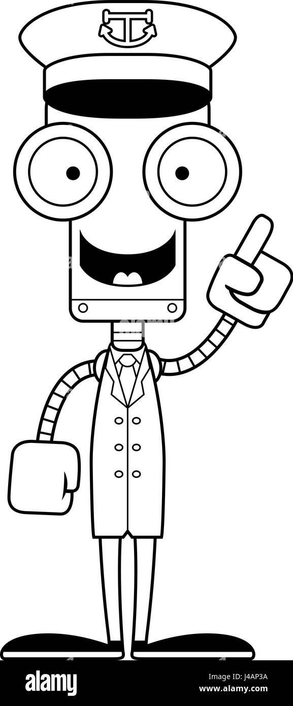 A cartoon boat captain robot with an idea Stock Vector Image & Art - Alamy