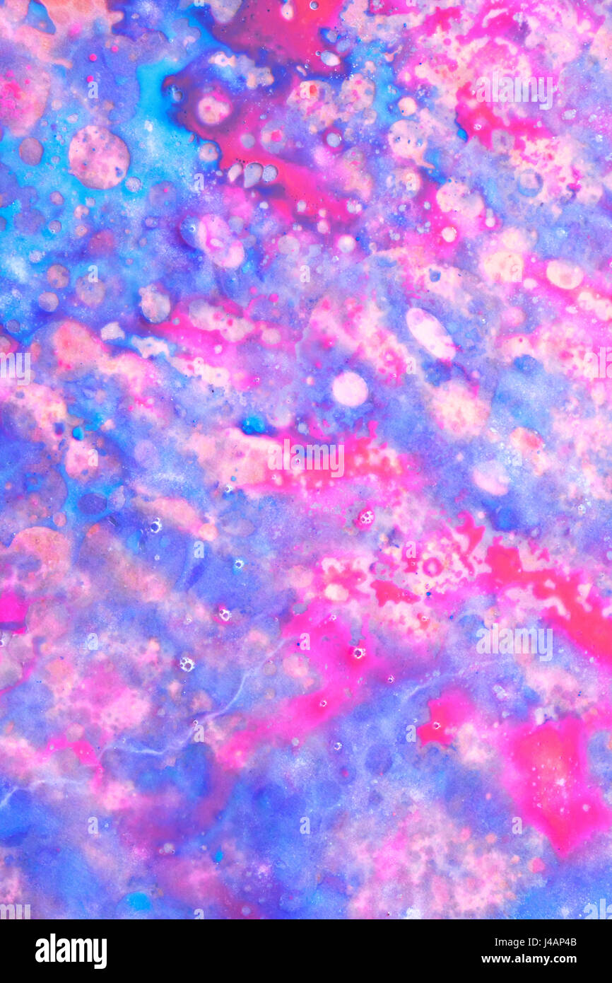 Vivid Coloured Wet Paint and Bubble Texture Effect Background Stock ...