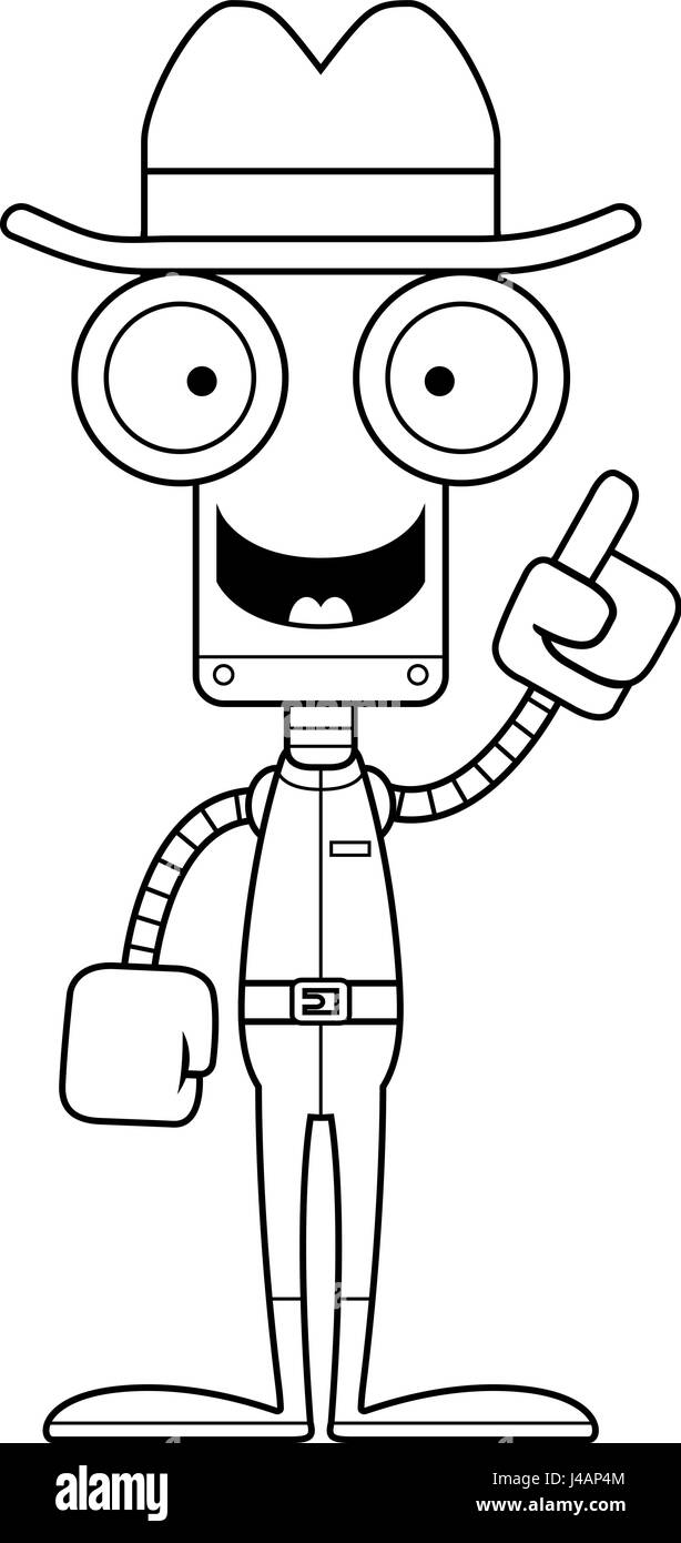 A cartoon cowboy robot with an idea Stock Vector Image & Art - Alamy