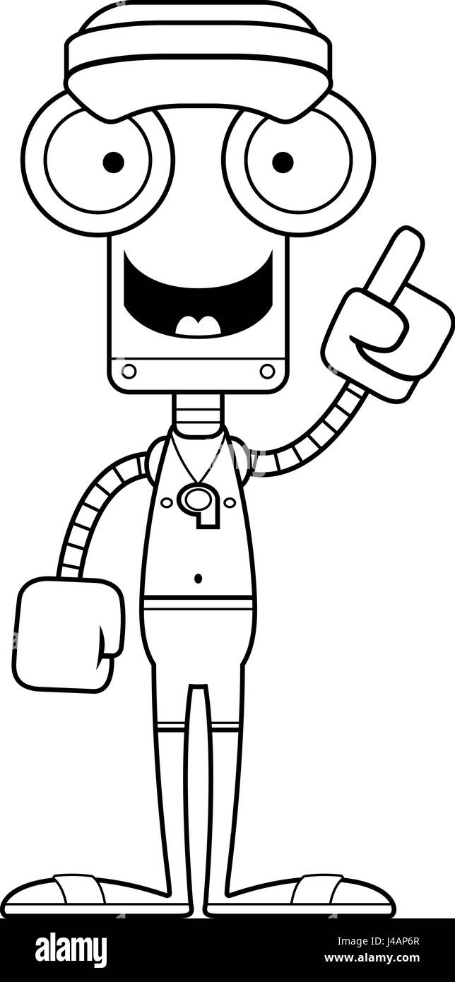 A cartoon lifeguard robot with an idea Stock Vector Image & Art - Alamy