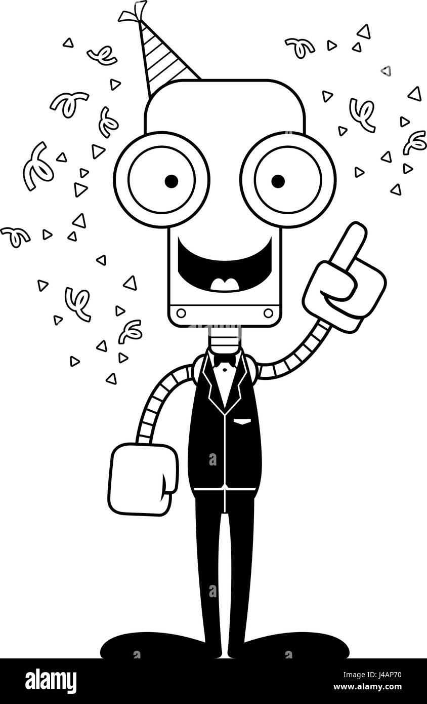 A cartoon party robot with an idea Stock Vector Image & Art - Alamy