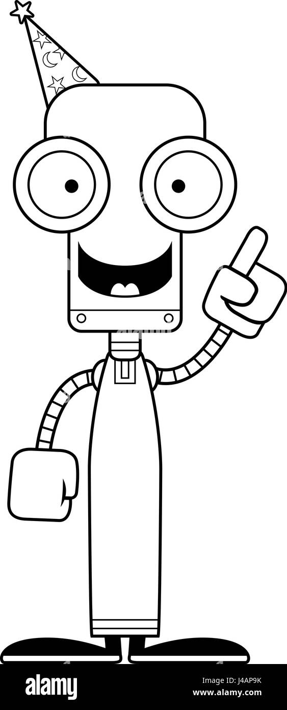 A cartoon wizard robot with an idea Stock Vector Image & Art - Alamy