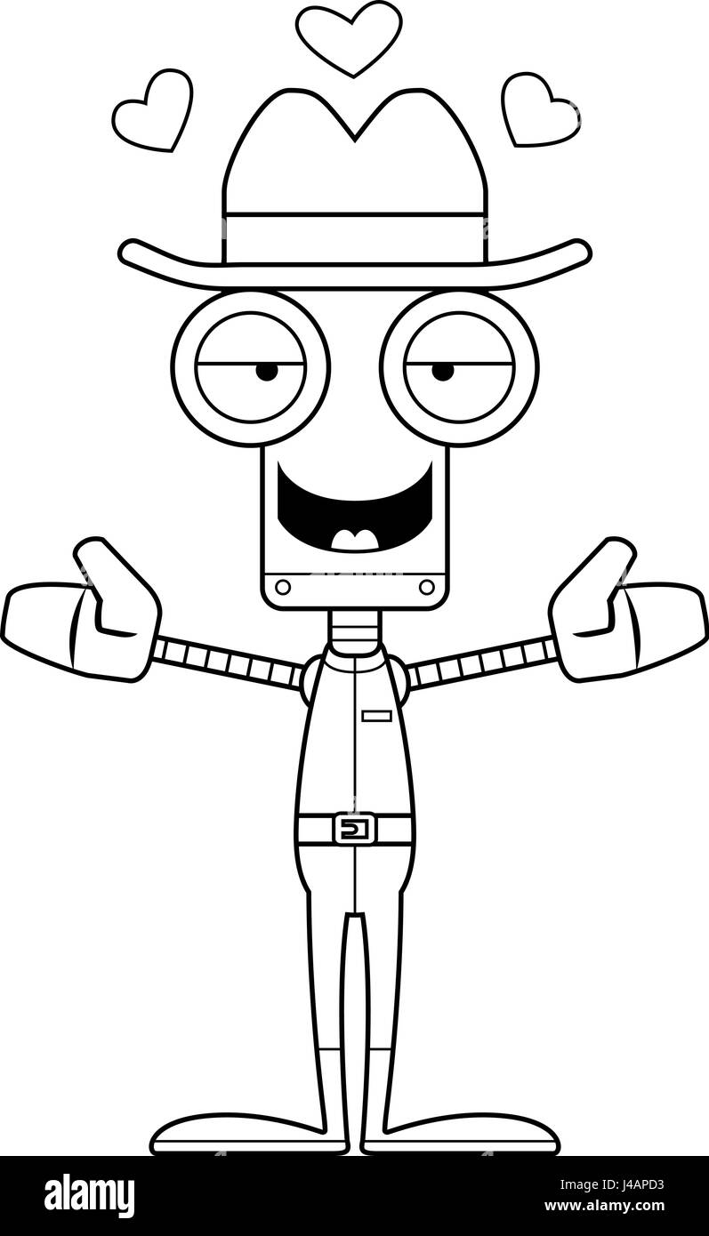 A cartoon cowboy robot ready to give a hug Stock Vector Image & Art - Alamy