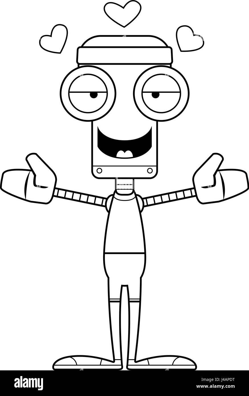 A cartoon fitness robot ready to give a hug Stock Vector Image & Art ...
