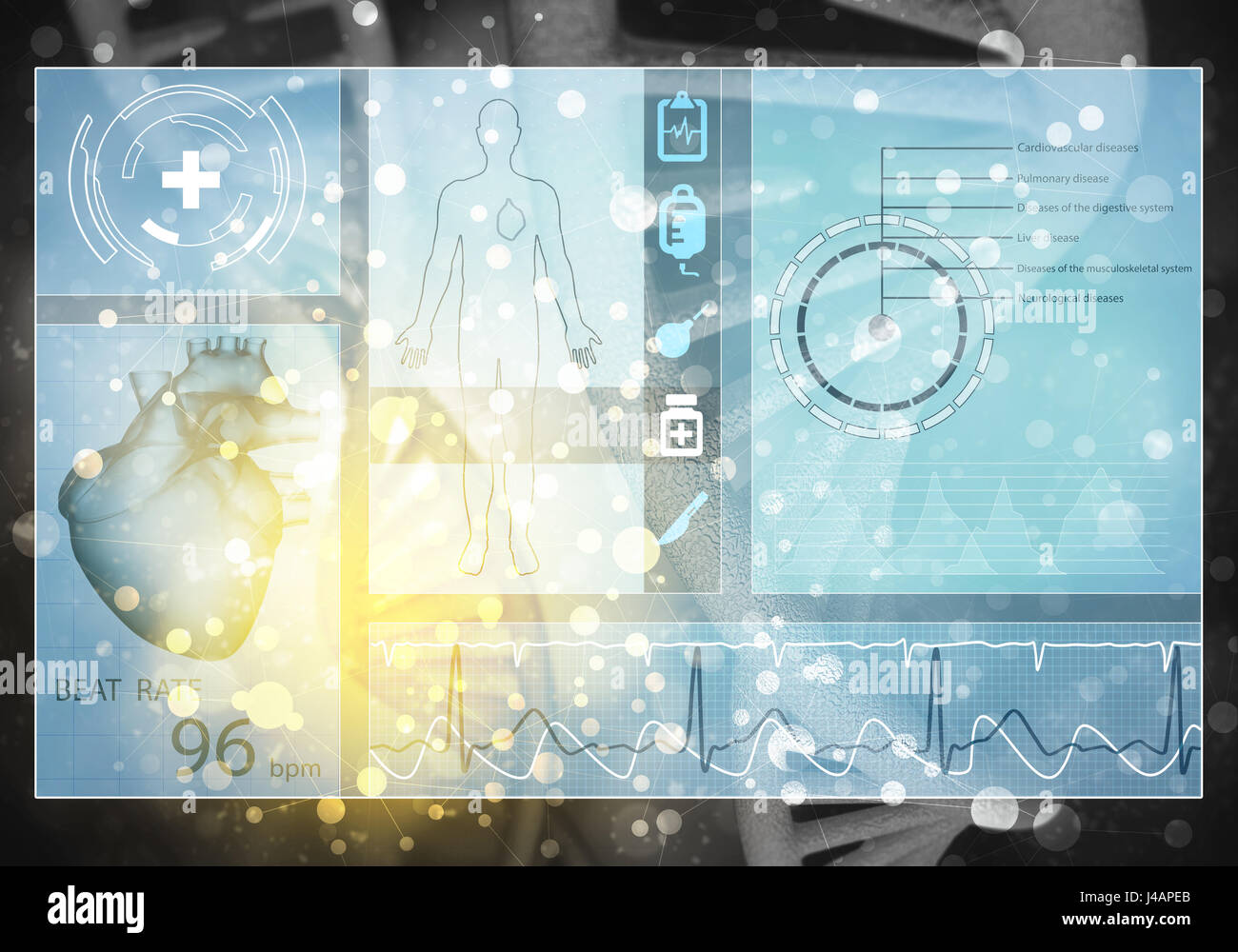 Medicine user interface Stock Photo - Alamy