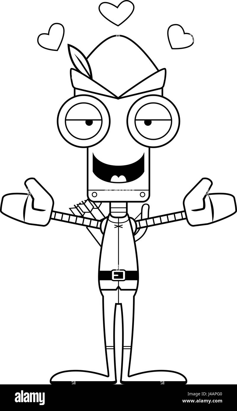 A cartoon Robin Hood robot ready to give a hug Stock Vector Image & Art ...
