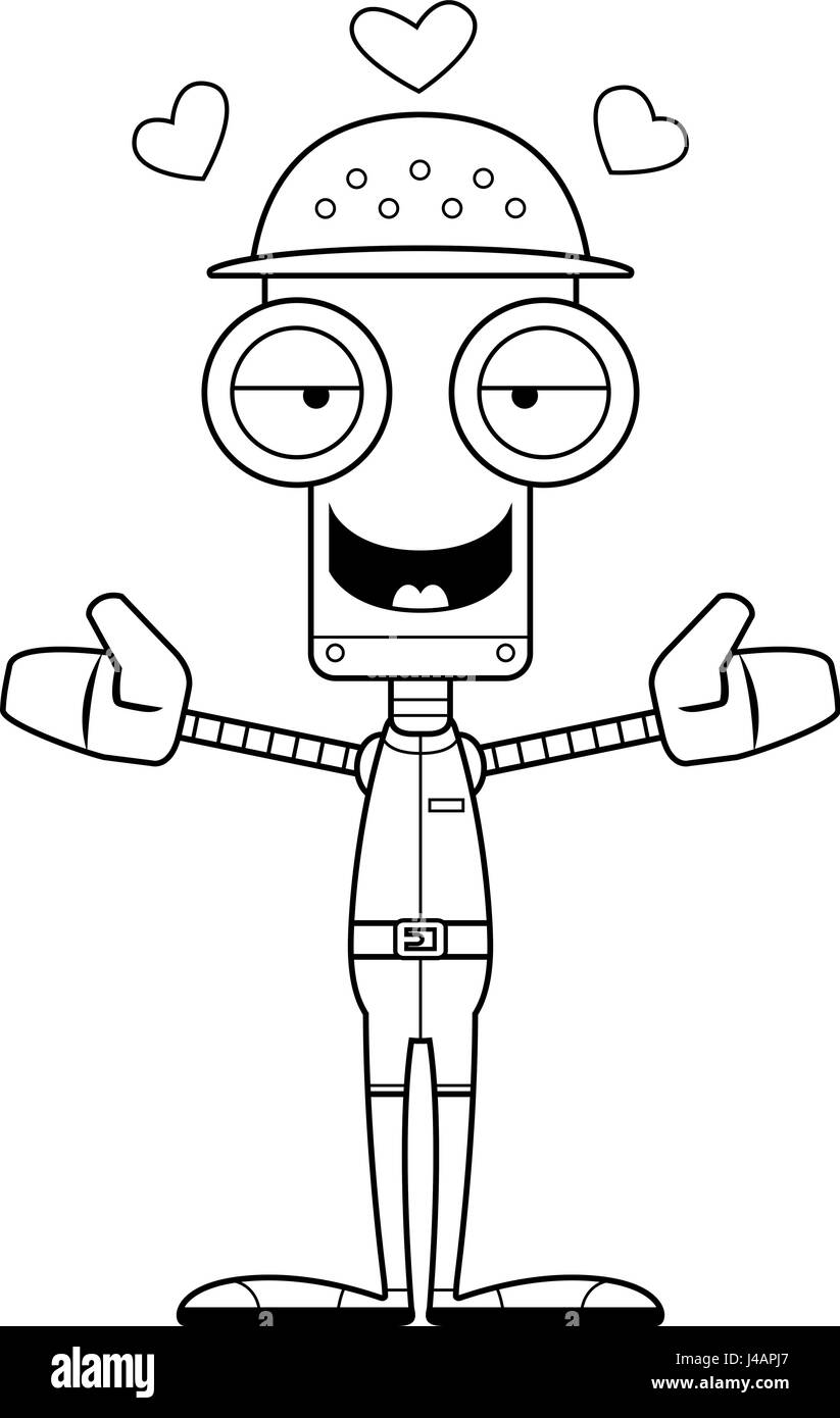 A cartoon zookeeper robot ready to give a hug Stock Vector Image & Art ...