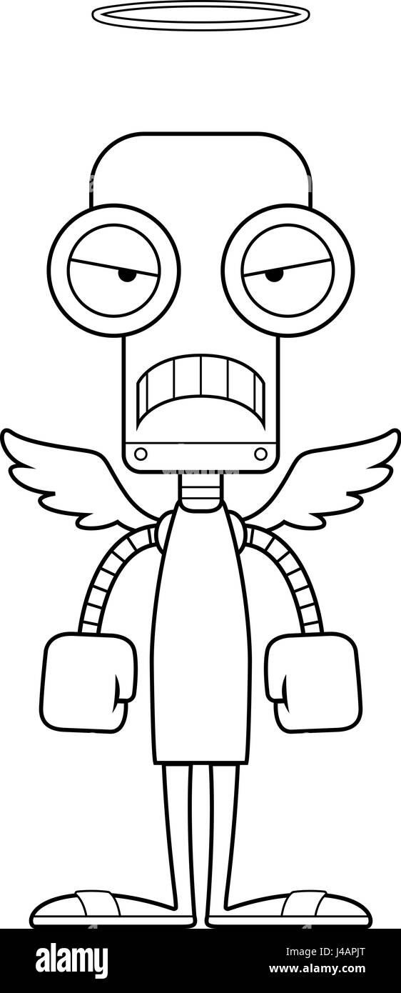 A cartoon angel robot looking angry Stock Vector Image & Art - Alamy