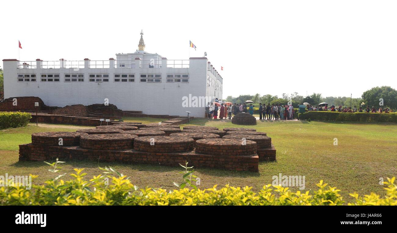 Nepal buddha birthplace lumbini stupa temple hi-res stock photography ...