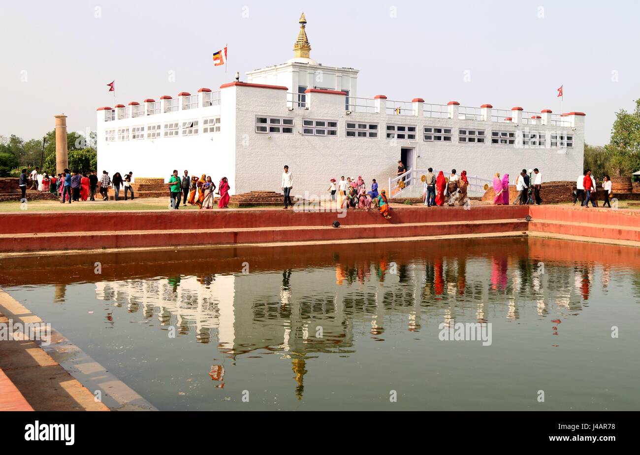 Nepal buddha birthplace lumbini stupa temple hi-res stock photography ...
