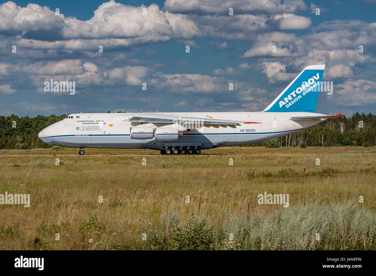 Kiev Region, Ukraine - July 20, 2012: Antonov An-124 Ruslan heavy cargo ...