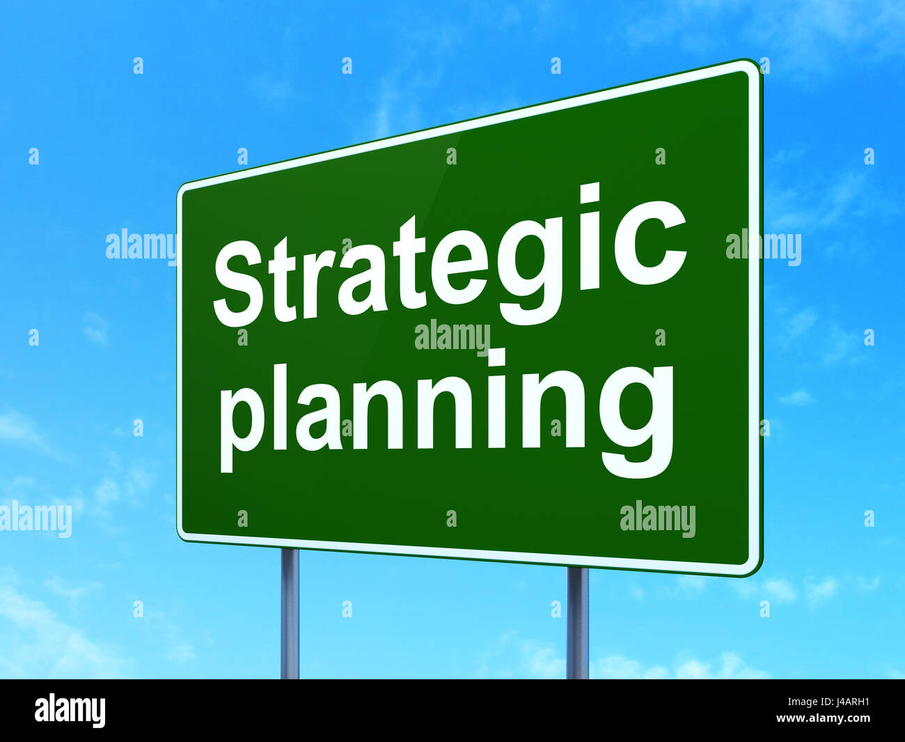 Finance concept: Strategic Planning on road sign background Stock Photo ...