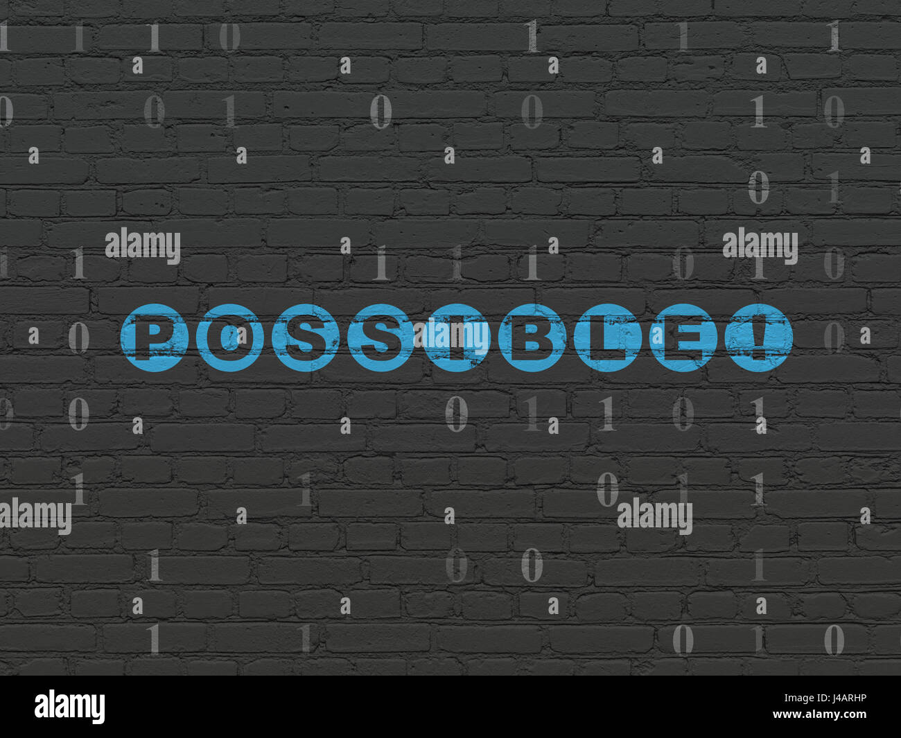 Finance concept: Possible! on wall background Stock Photo - Alamy