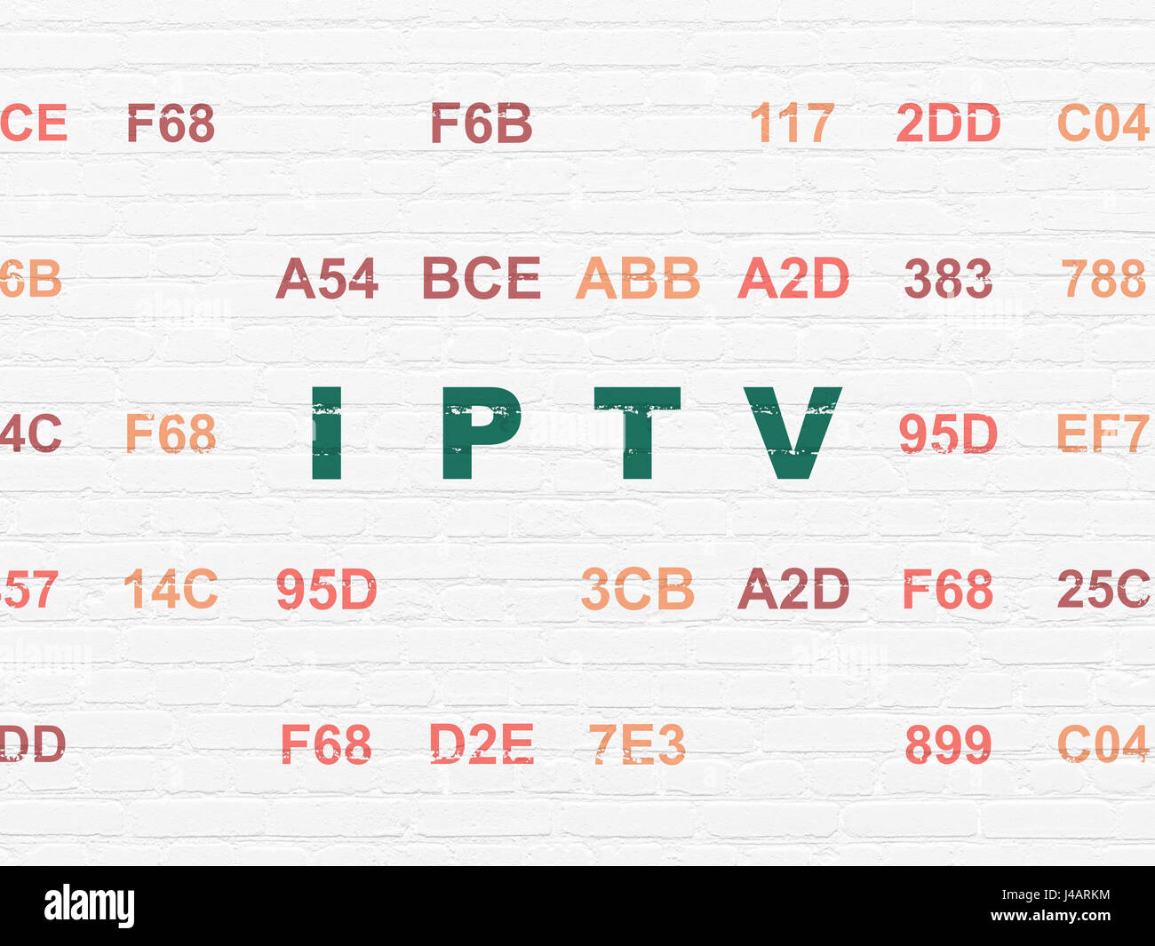 Web design concept: IPTV on wall background Stock Photo - Alamy