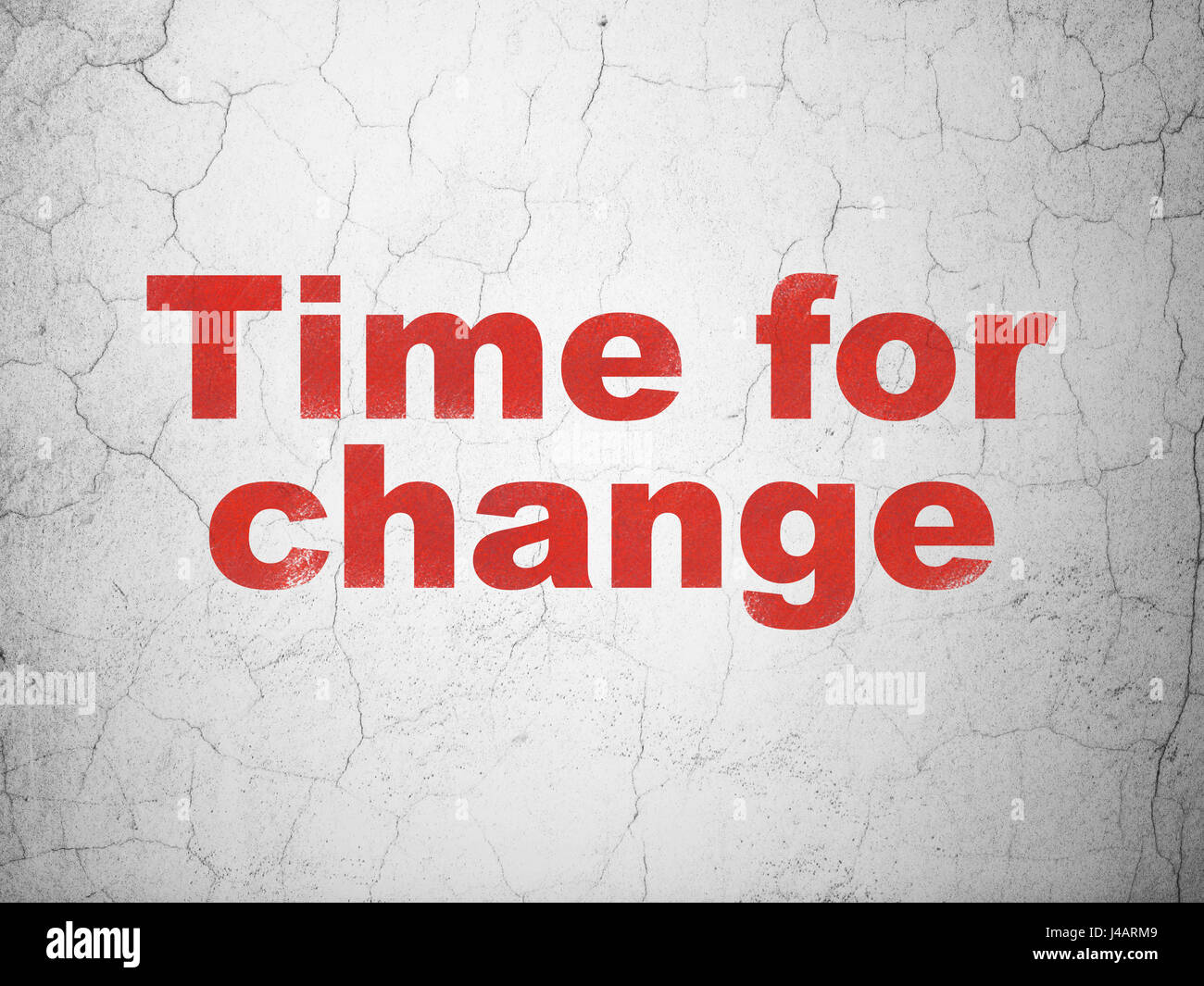 Time concept: Time For Change on wall background Stock Photo - Alamy