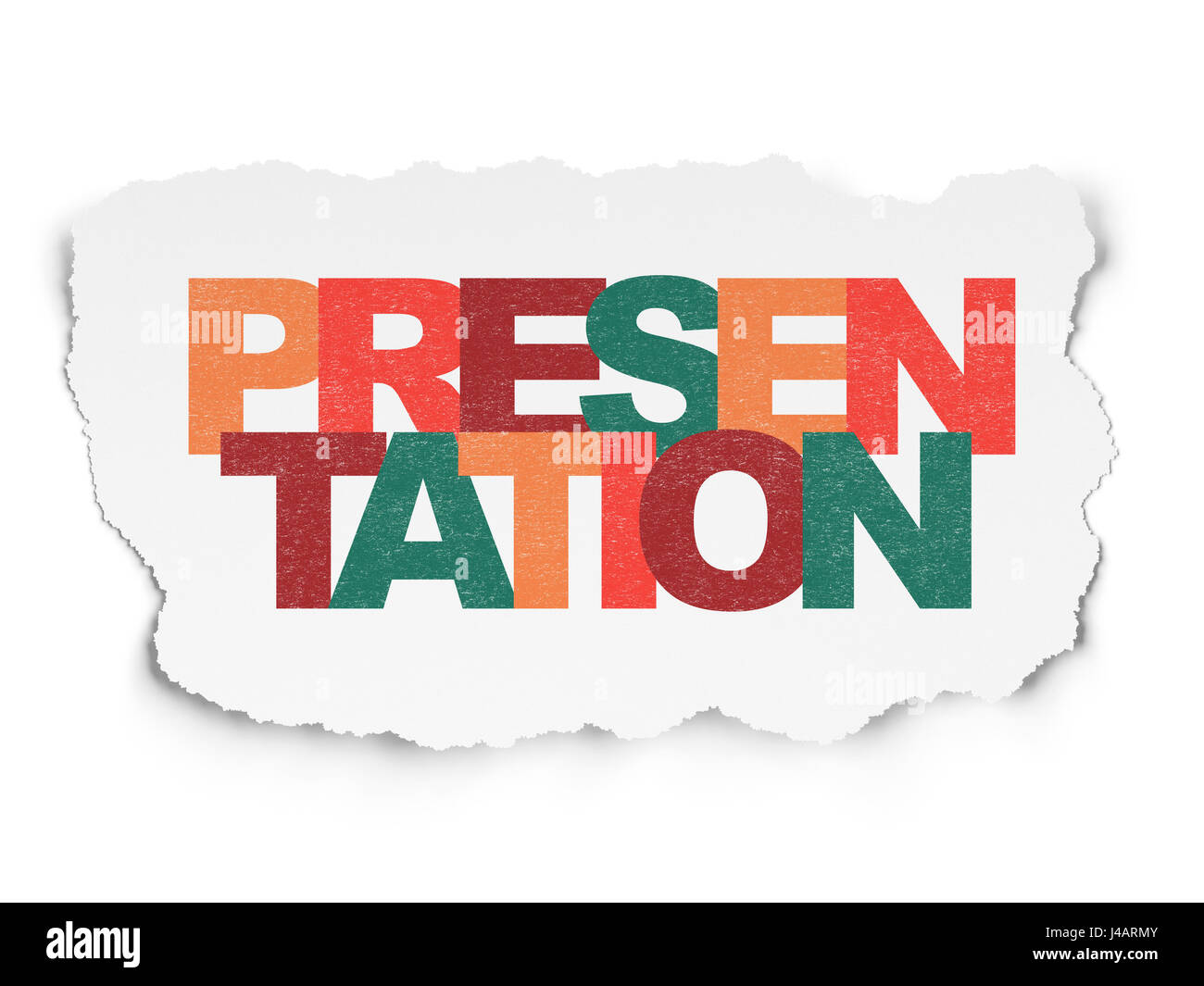 Marketing concept: Presentation on Torn Paper background Stock Photo ...