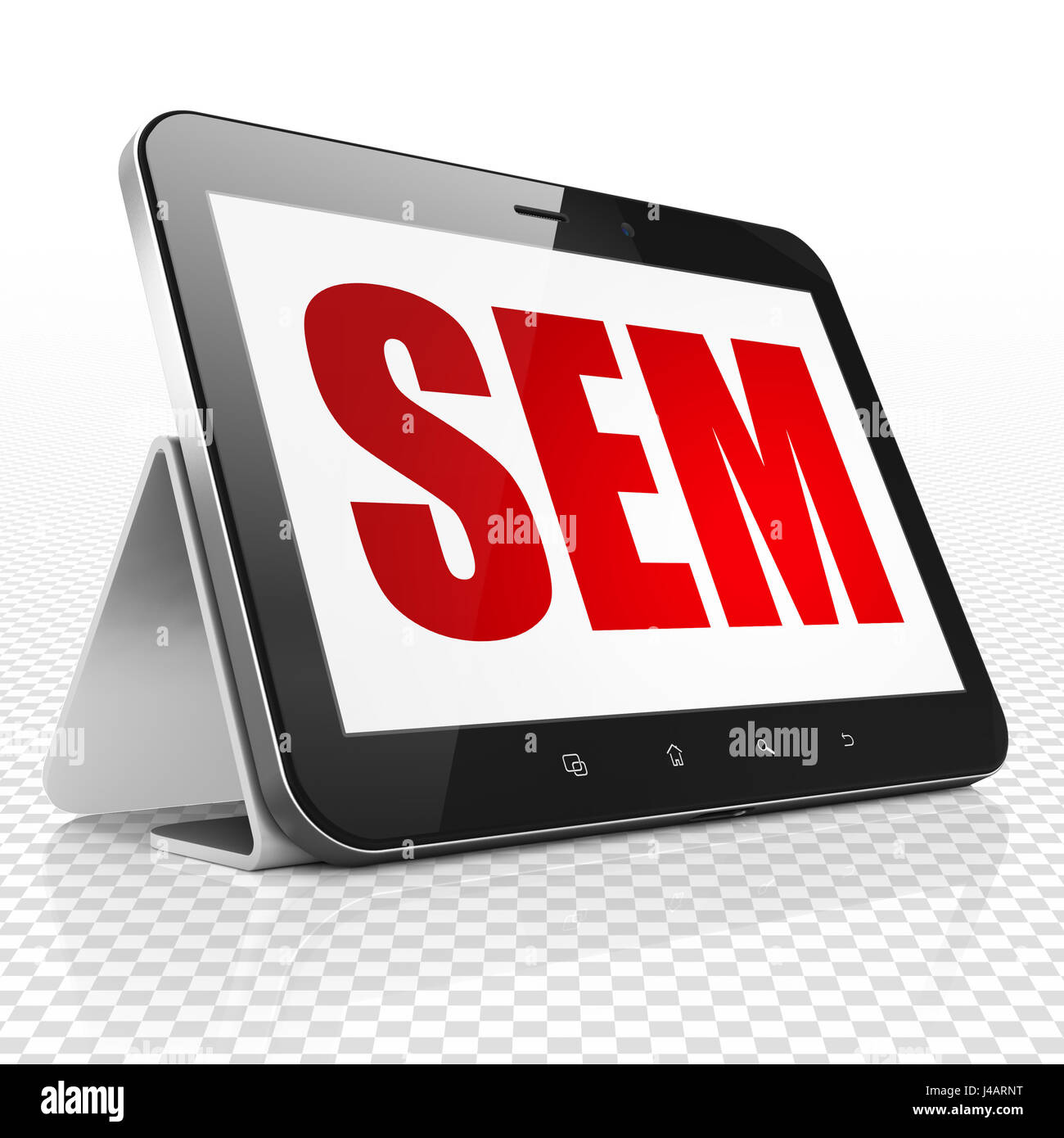 Marketing concept: Tablet Computer with SEM on display Stock Photo - Alamy