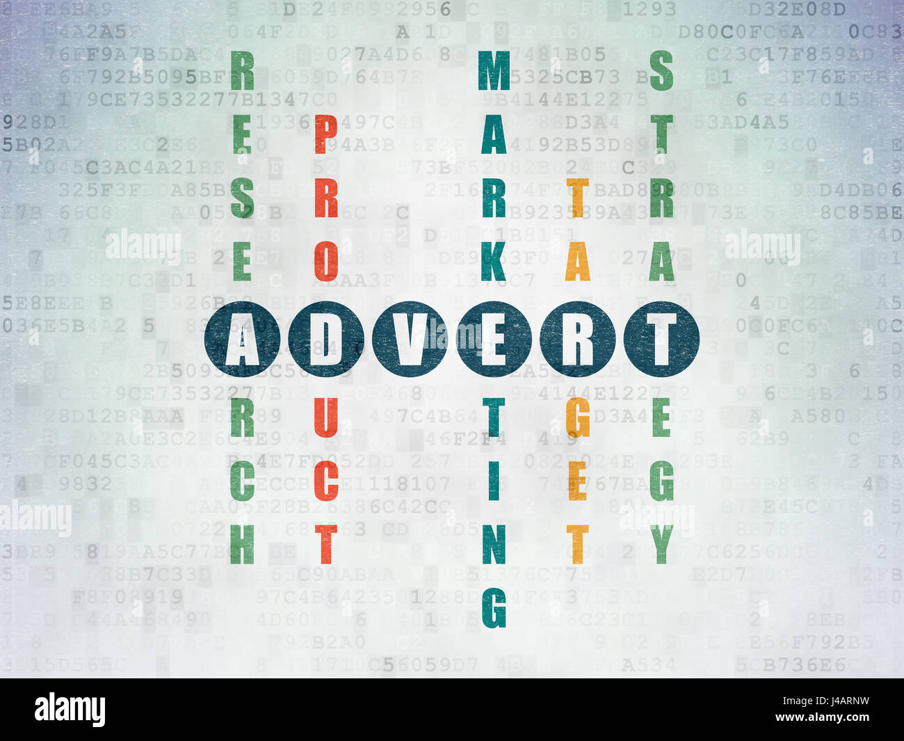 Marketing concept: Advert in Crossword Puzzle Stock Photo - Alamy