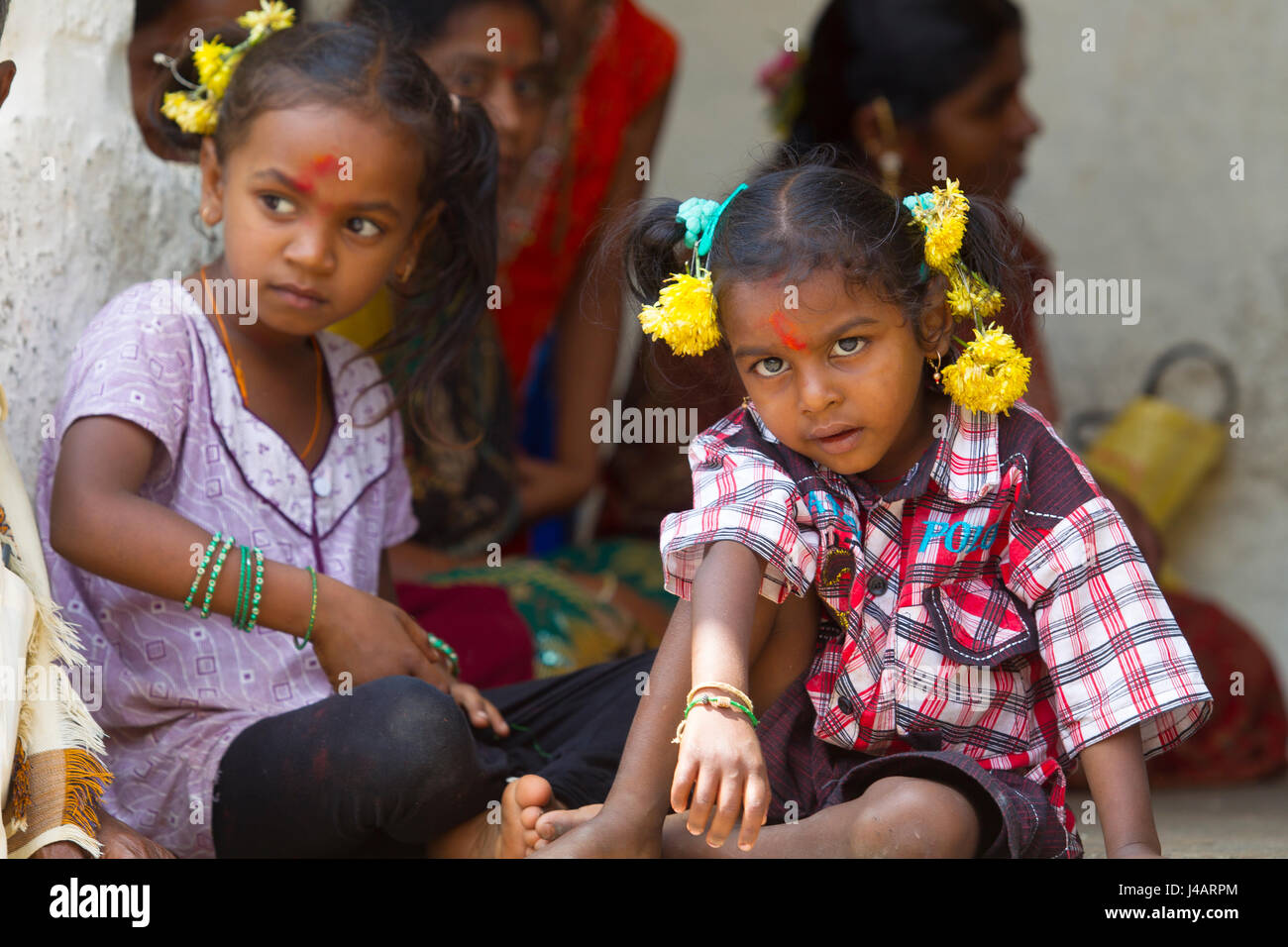Young indian girls at Chitradurga Fort, Chitradurga, Karnataka, India ...