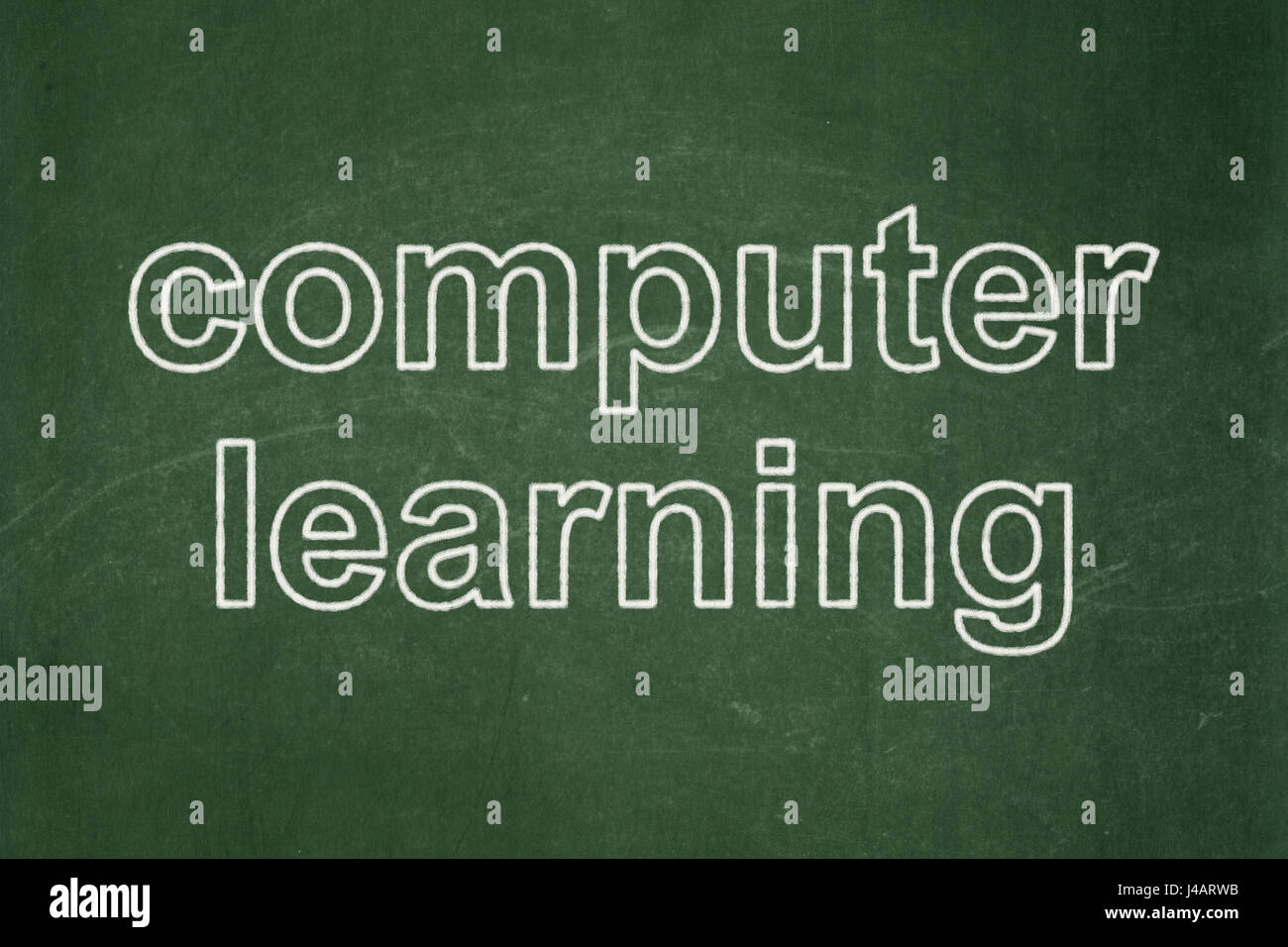 Learning concept: Computer Learning on chalkboard background Stock ...