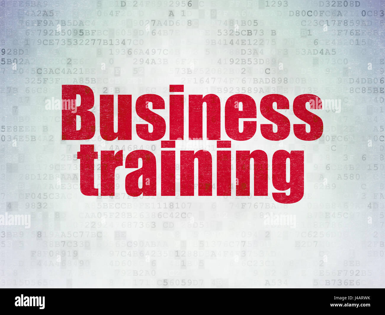 Education concept: Business Training on Digital Data Paper background ...