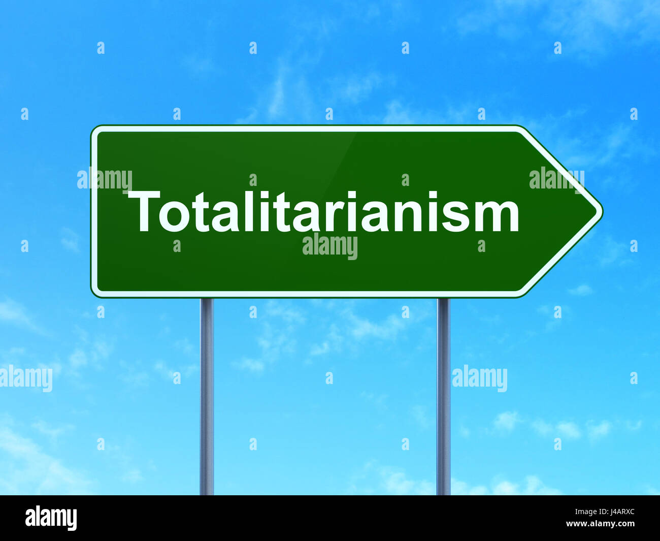Politics concept: Totalitarianism on road sign background Stock Photo ...