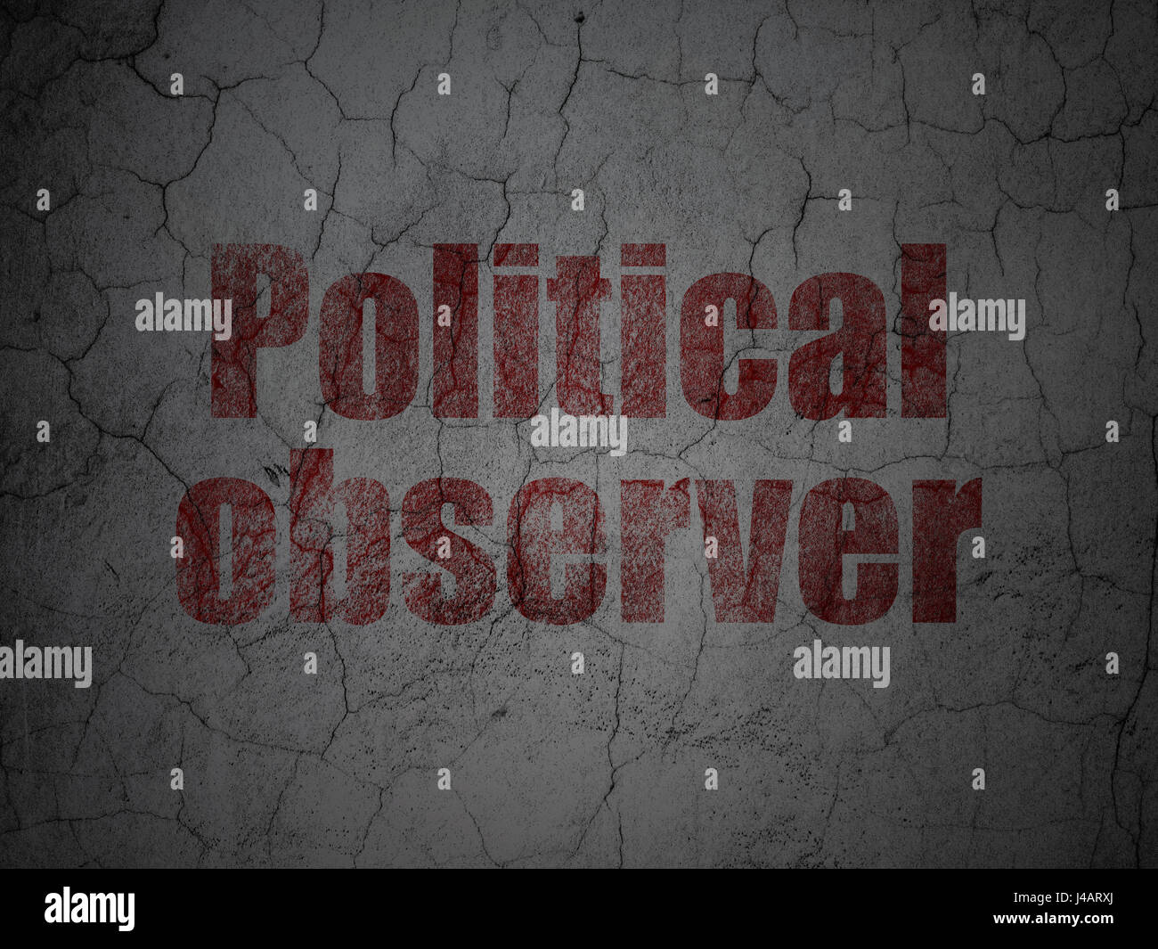 Political concept: Political Observer on grunge wall background Stock ...