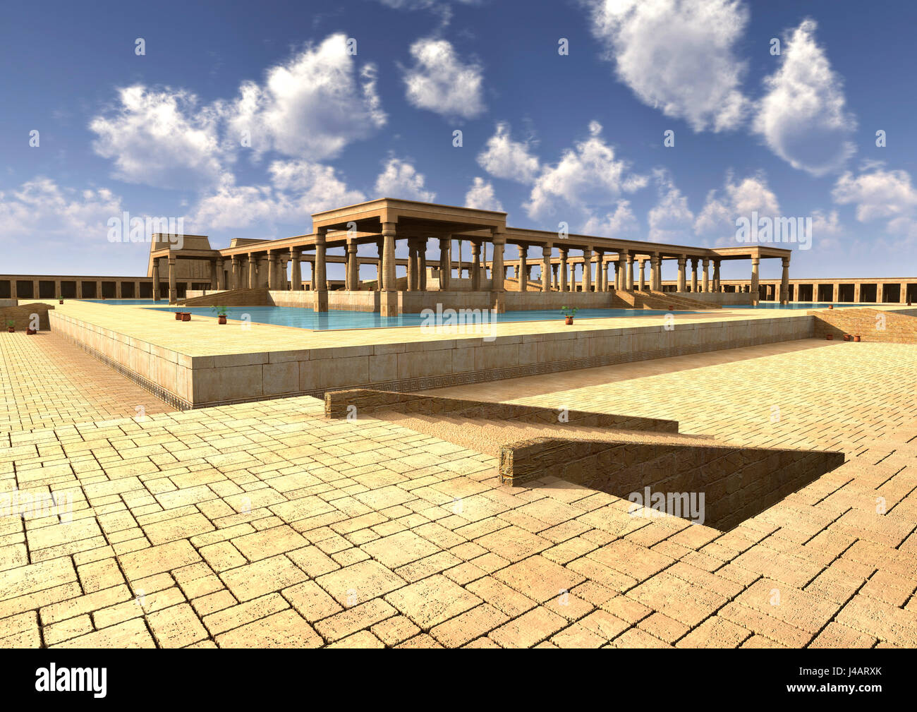3d rendering ancient egyptian palace hi-res stock photography and ...
