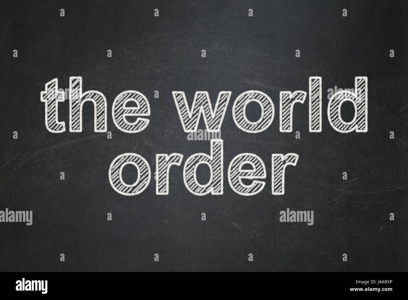 Politics concept: The World Order on chalkboard background Stock Photo ...