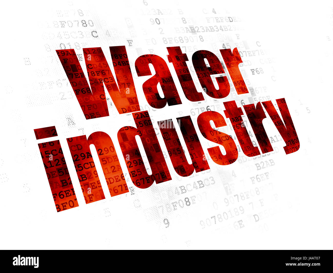 Manufacuring concept: Water Industry on Digital background Stock Photo ...