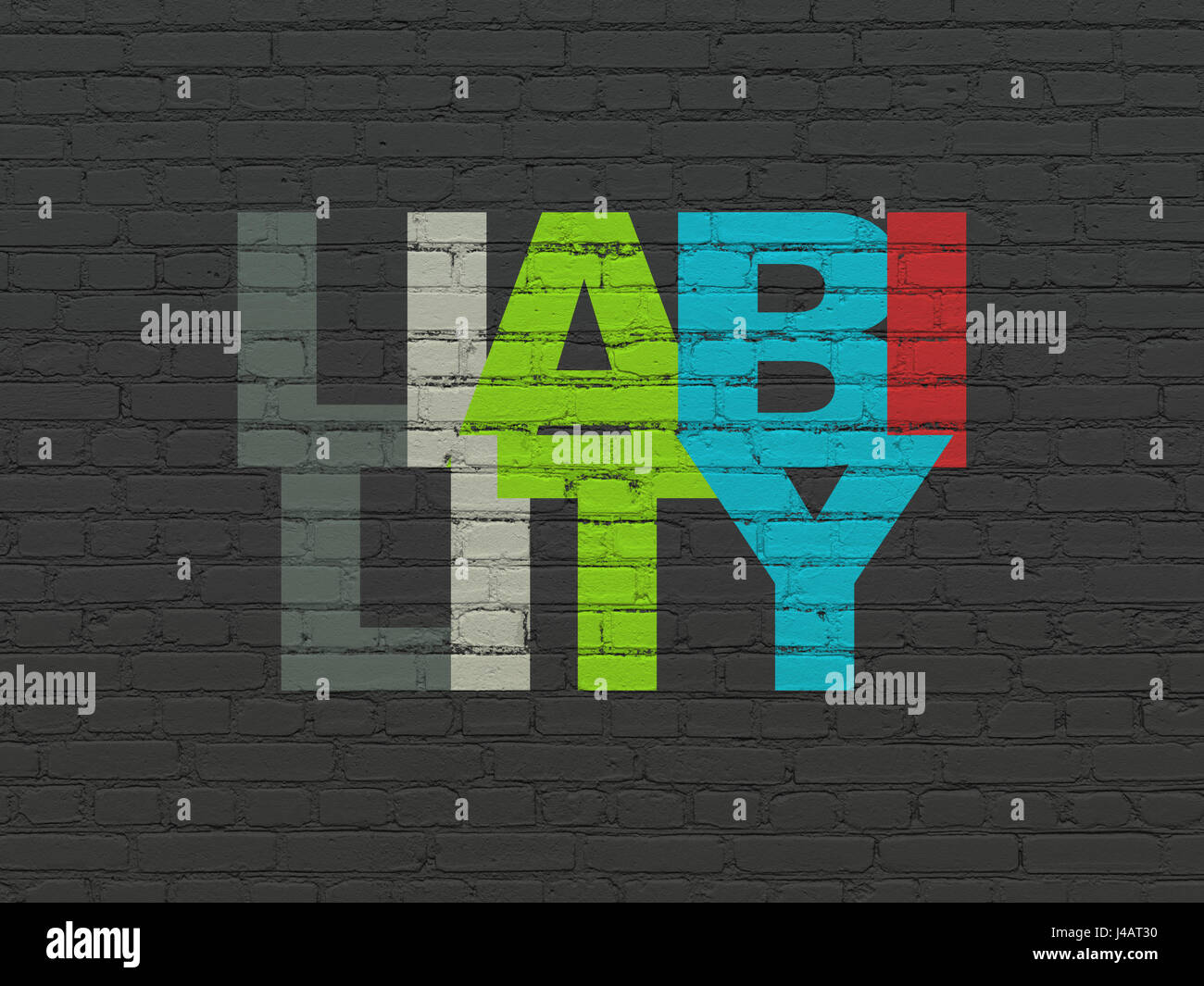 Insurance concept: Liability on wall background Stock Photo - Alamy