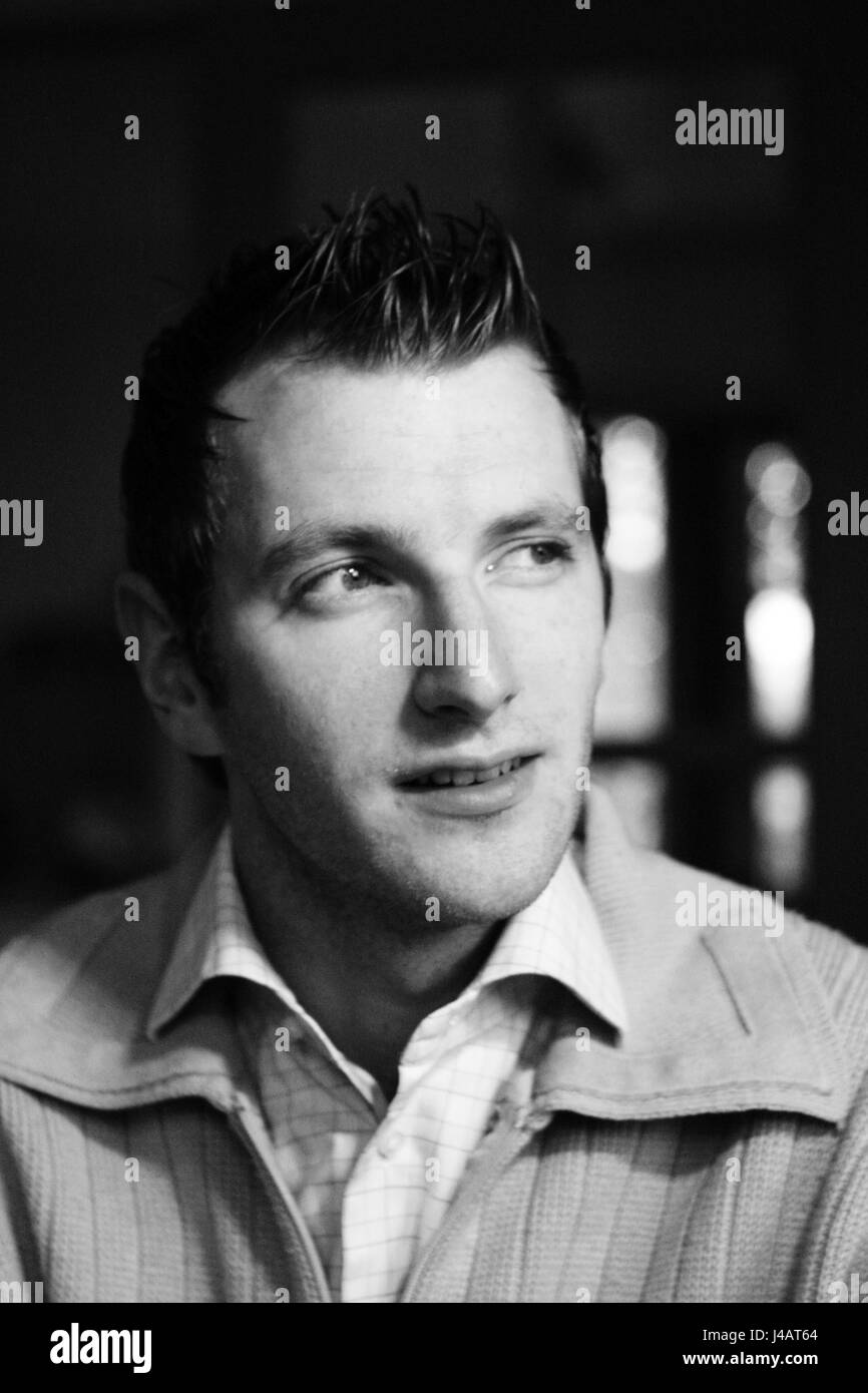 Boy man male Black and White Stock Photos & Images - Alamy