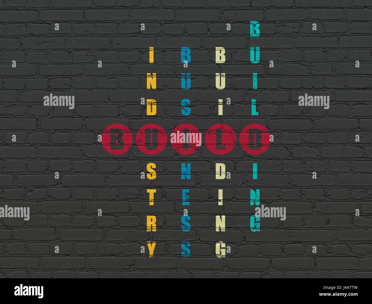 Construction concept: Build in Crossword Puzzle Stock Photo - Alamy