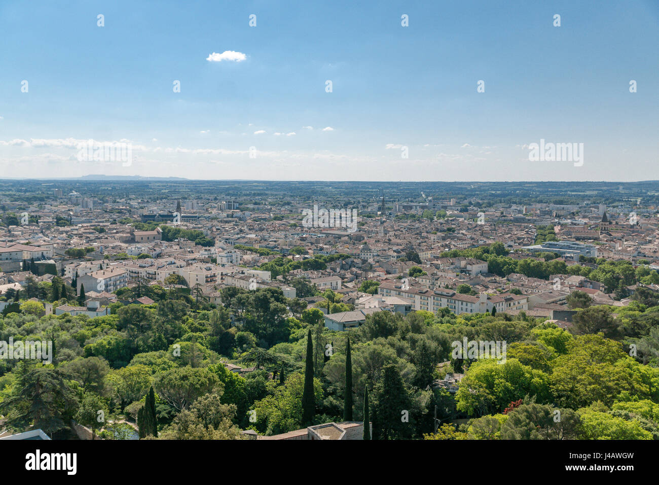 A view of the French city of Nimes Stock Photo - Alamy