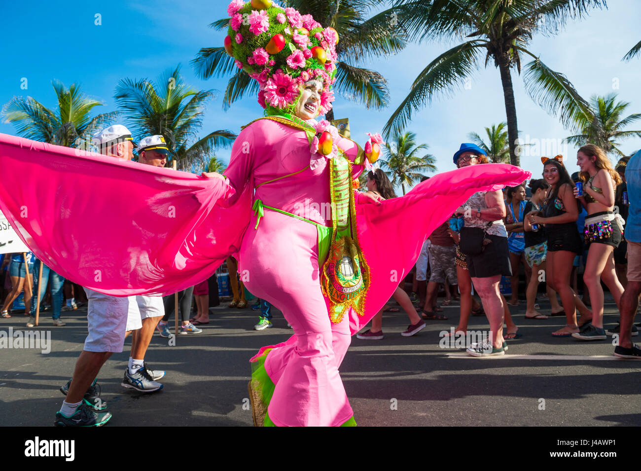 RIO DE JANEIRO - FEBRUARY 11, 2017: A cross-dressing Brazilian in ...