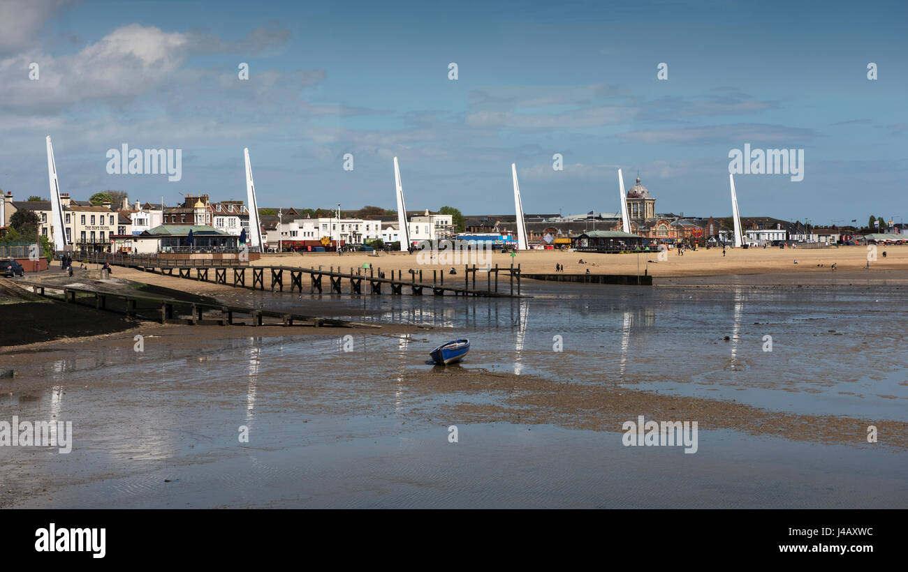 Southend on Sea, Essex, England UK. May 2017 Southend sea front from ...