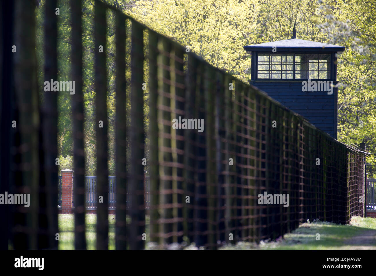 Wooden guard tower in Museum of Stutthof in Sztutowo, Poland. Today is ...
