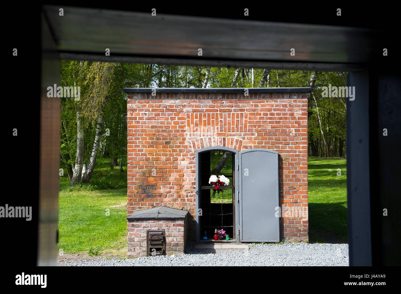 Gas chamber in Nazi German concentration camp KL Stutthof in 72 ...